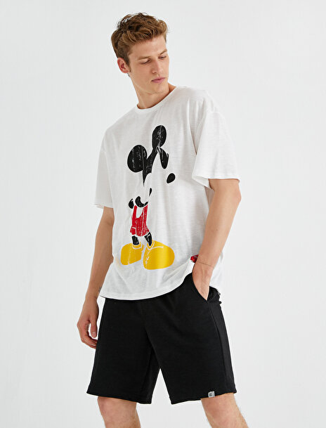Koton Erkek Oversize Mickey Mouse Tişört Lisanslı Pamuklu Koton Erkek Oversize Mickey Mouse Tişört Lisanslı Pamuklu