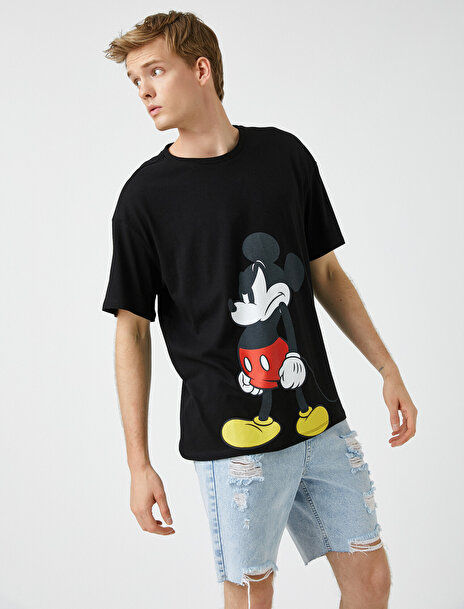 Koton Erkek Oversize Mickey Mouse Tişört Lisanslı Pamuklu Koton Erkek Oversize Mickey Mouse Tişört Lisanslı Pamuklu