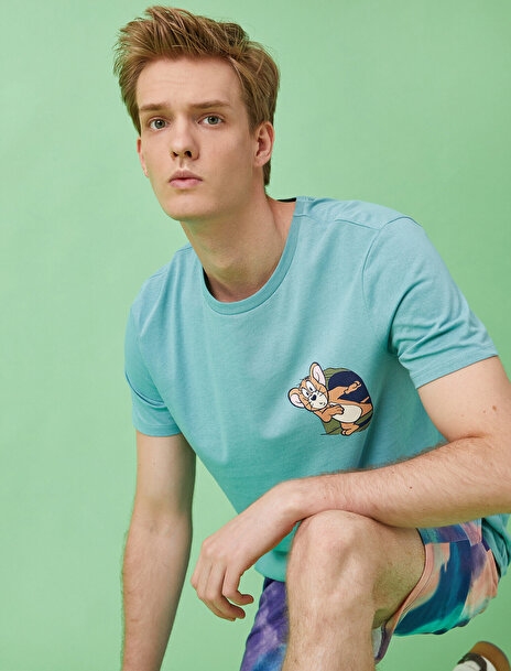 Koton Erkek Tom ve Jerry Tişört Lisanslı Pamuklu