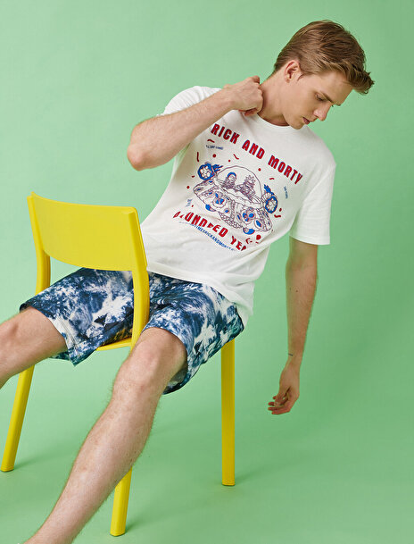 Koton Erkek Rick and Morty Tişört Lisanslı Pamuklu