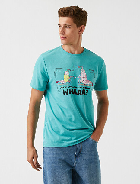 Koton Erkek Rick and Morty Tişört Lisanslı Baskılı