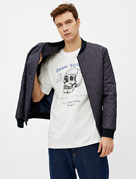 Koton Erkek Pamuklu Baskılı Kısa Kollu Tişört Oversize