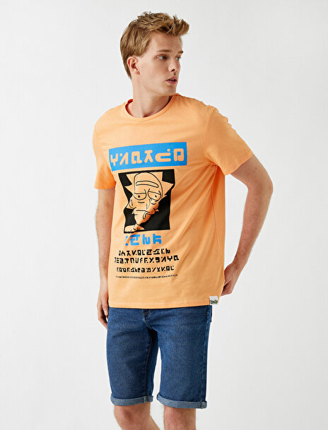 Koton Erkek Rick and Morty Tişört Lisanslı Baskılı