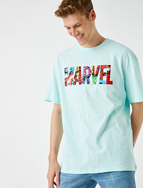Koton Erkek Marvel Tişört Lisanslı Pamuklu Oversize Koton Erkek Marvel Tişört Lisanslı Pamuklu Oversize