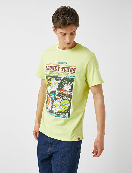 Koton Erkek Space Jam Tişört Lisanslı Pamuklu