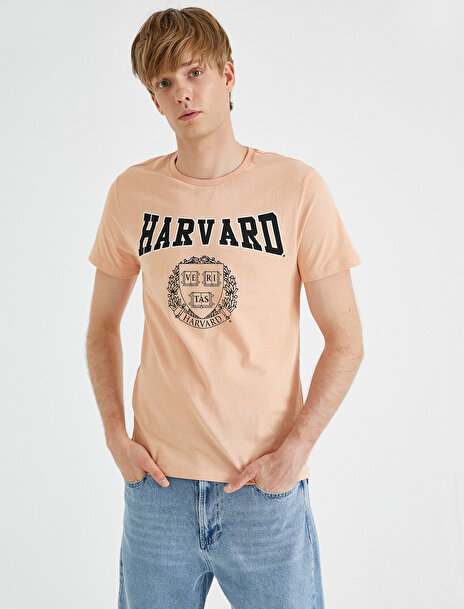 Koton Erkek Harvard Tişört Lisanslı Pamuklu Koton Erkek Harvard Tişört Lisanslı Pamuklu