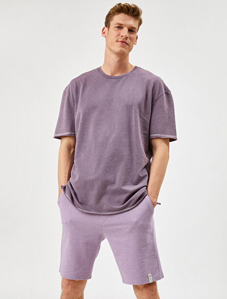 Koton Erkek Baskılı Tişört Bisiklet Yaka Pamuklu Oversize Koton Erkek Baskılı Tişört Bisiklet Yaka Pamuklu Oversize