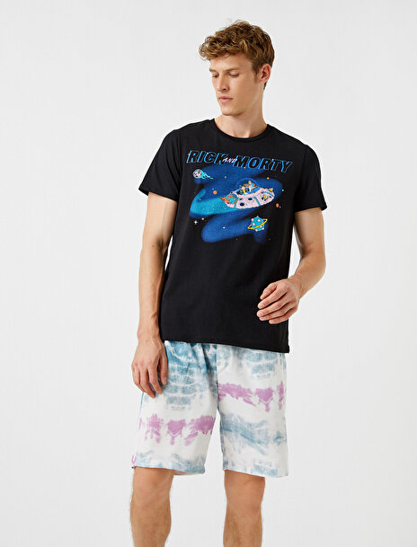 Koton Erkek Rick and Morty Tişört Lisanslı Baskılı