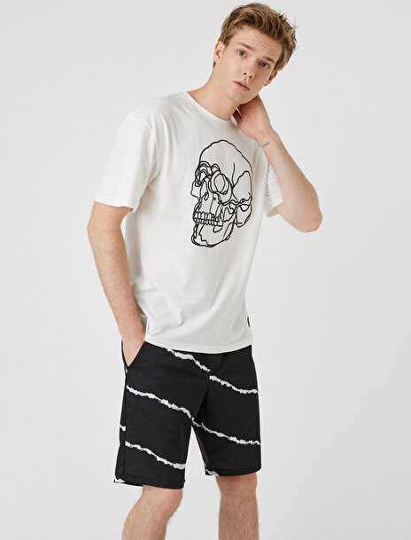 Koton Erkek Baskılı Tişört Pamuklu Oversize