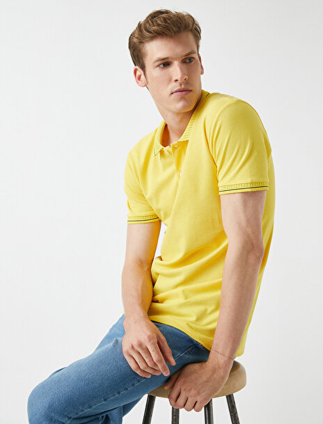 Koton Erkek Polo Yaka Tişört Basic Pamuklu Kısa Kollu