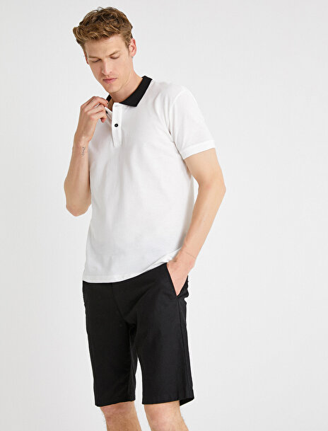 Koton Erkek Polo Yaka Tişört Basic Pamuklu Kısa Kollu