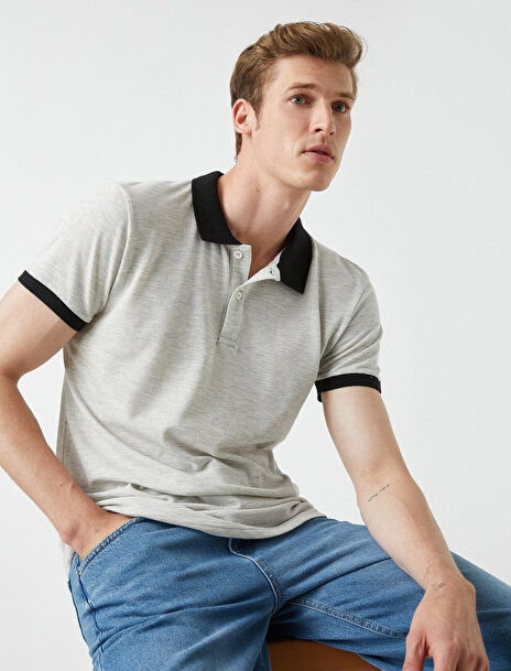 Koton Erkek Polo Yaka Tişört Basic Pamuklu Kısa Kollu