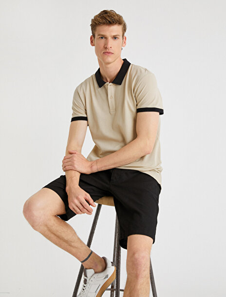 Koton Erkek Polo Yaka Tişört Basic Pamuklu Kısa Kollu