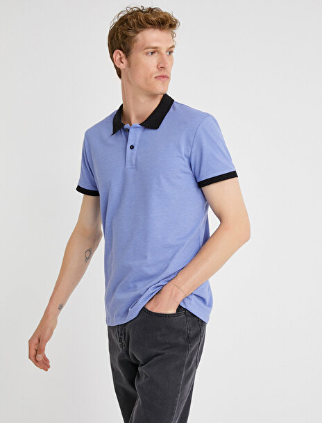 Koton Erkek Polo Yaka Tişört Basic Pamuklu Kısa Kollu