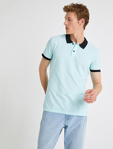 Koton Erkek Polo Yaka Tişört Basic Pamuklu Kısa Kollu