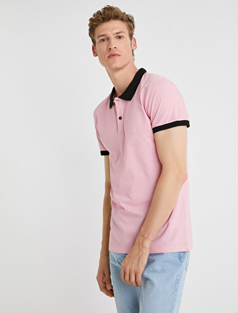 Koton Erkek Polo Yaka Tişört Basic Pamuklu Kısa Kollu