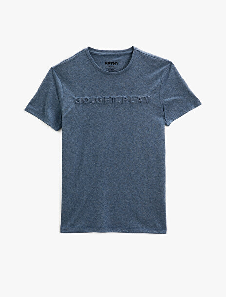 Koton Erkek Kabartma Yazılı Tişört Kısa Kollu