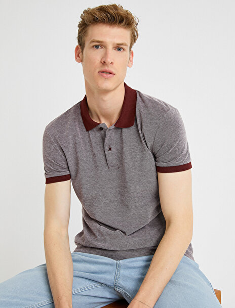 Koton Erkek Polo Yaka Tişört Pamuklu Kısa Kollu