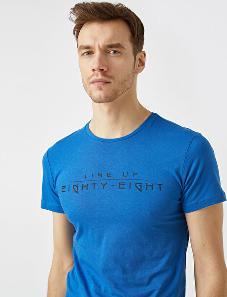 Koton Erkek Yazılı Baskılı Tişört Kısa Kollu Pamuklu