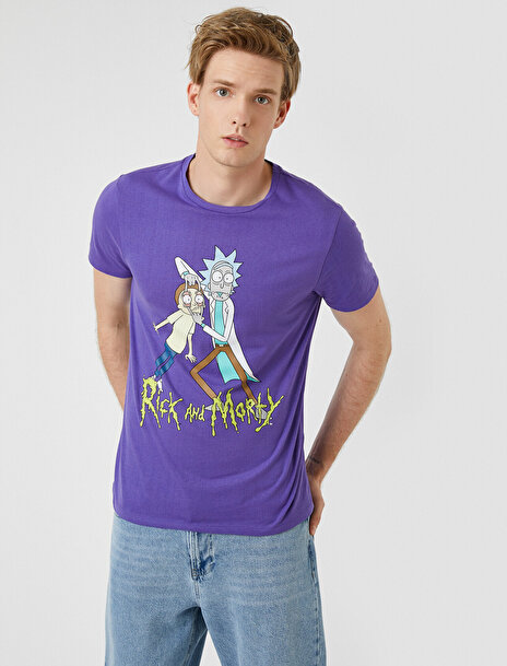 Koton Erkek Rick and Morty Tişört Lisanslı Pamuklu