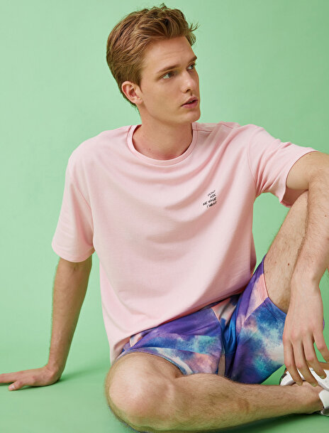 Koton Erkek Sloganlı Tişört Bisiklet Yaka Pamuklu Oversize Koton Erkek Sloganlı Tişört Bisiklet Yaka Pamuklu Oversize