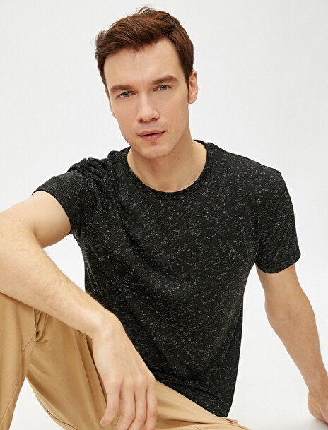 Koton Erkek Slim Fit Tişört Basic Kısa Kollu Bisiklet Yaka