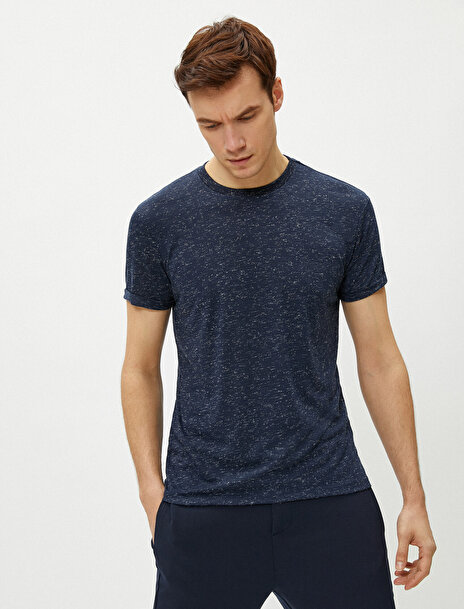 Koton Erkek Slim Fit Tişört Basic Kısa Kollu Bisiklet Yaka