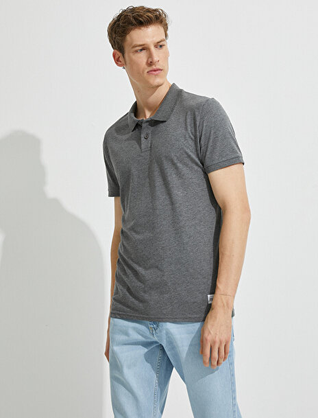 Koton Erkek Polo Yaka Tişört Slim Fit Pamuklu