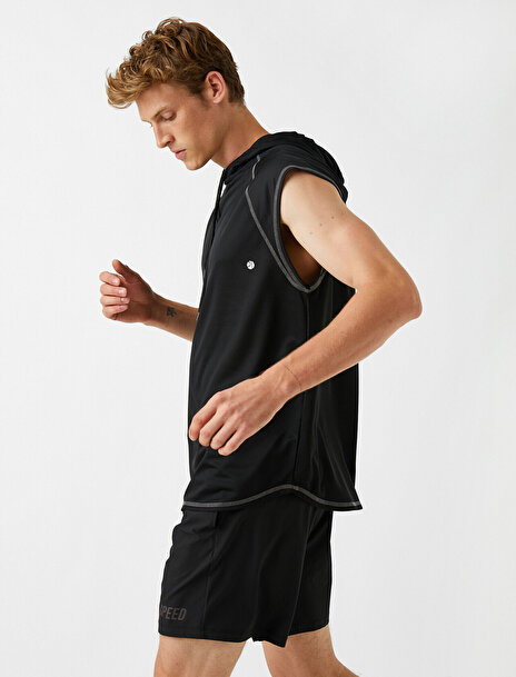 Koton Erkek Kapüşonlu Tişört Kolsuz