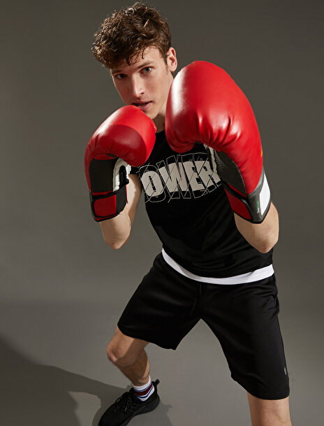 Koton Erkek Sloganlı Baskılı Tişört Kısa Kollu Bisiklet Yaka