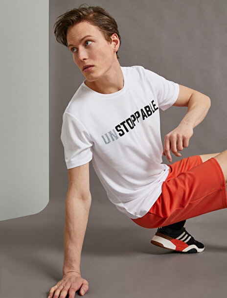 Koton Erkek Yazılı Baskılı Tişört Kısa Kollu Yazı Pamuklu