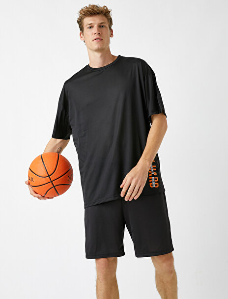 Koton Erkek Spor Tişört Oversize Baskılı Koton Erkek Spor Tişört Oversize Baskılı