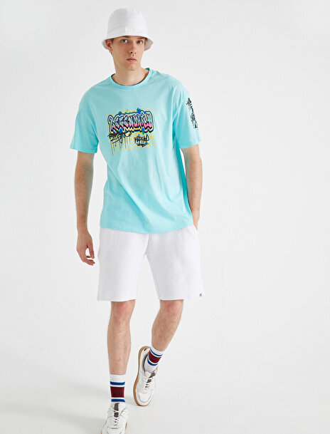 Koton Erkek Baskılı Tişört Pamuklu Oversize