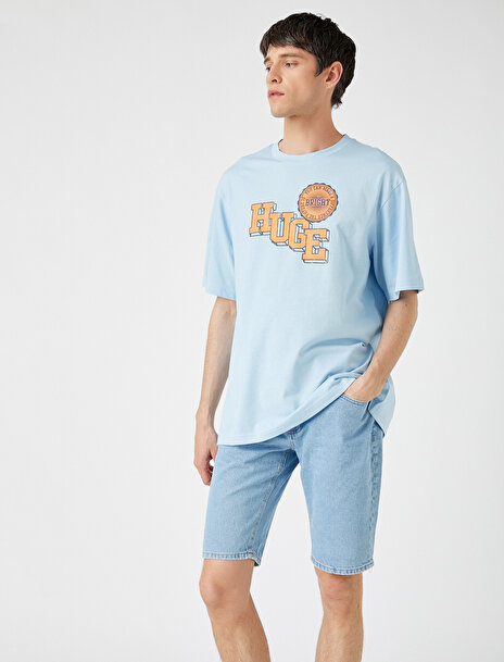 Koton Erkek Kolej Baskılı Tişört Pamuklu Koton Erkek Kolej Baskılı Tişört Pamuklu