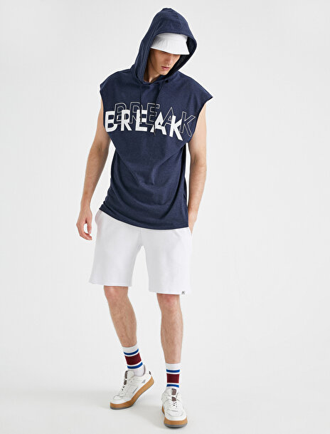 Koton Erkek Sloganlı Atlet Kapüşonlu Pamuklu Koton Erkek Sloganlı Atlet Kapüşonlu Pamuklu