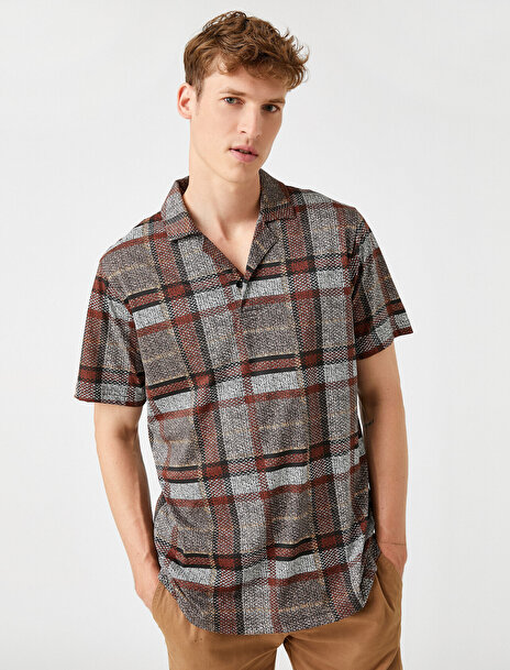 Koton Erkek Polo Yaka Tişört Ekose