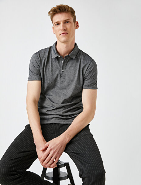 Koton Erkek Polo Yaka Tişört Pamuklu Kısa Kollu Slim Fit