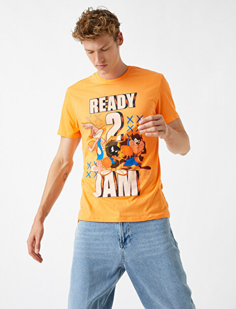 Koton Erkek Space Jam Tişört Lisanslı Baskılı