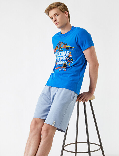 Koton Erkek Space Jam Tişört Lisanslı Baskılı