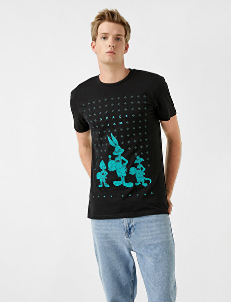 Koton Erkek Space Jam Tişört Lisanslı Baskılı