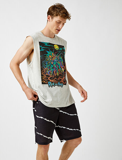 Koton Erkek Rick and Morty Atlet Lisanslı Baskılı Koton Erkek Rick and Morty Atlet Lisanslı Baskılı