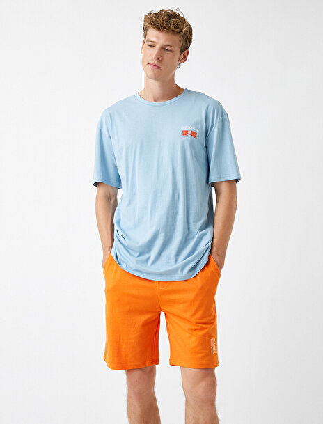 Koton Erkek Oversize Tişört Baskılı Pamuklu