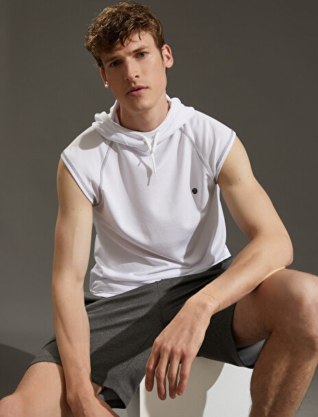 Koton Erkek Kapüşonlu Sweatshirt Kolsuz