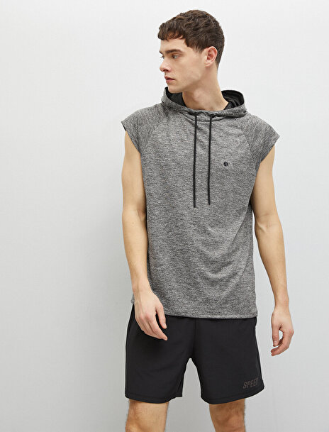 Koton Erkek Kapüşonlu Kolsuz Sweatshirt