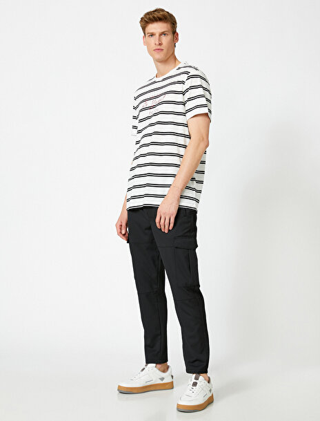 Koton Erkek Belden Bağlamalı Kargo Pantolon Gabardin Kumaş