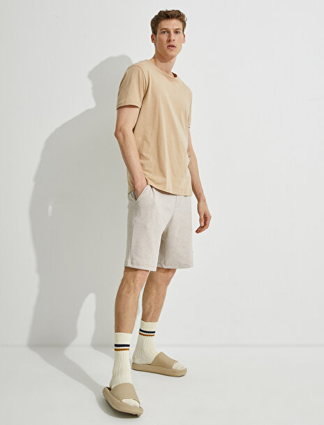 Koton Erkek Cepli Şort Amblemli Koton Erkek Cepli Şort Amblemli