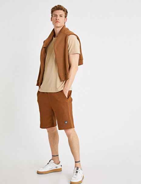 Koton Erkek Cepli Şort Amblemli Koton Erkek Cepli Şort Amblemli