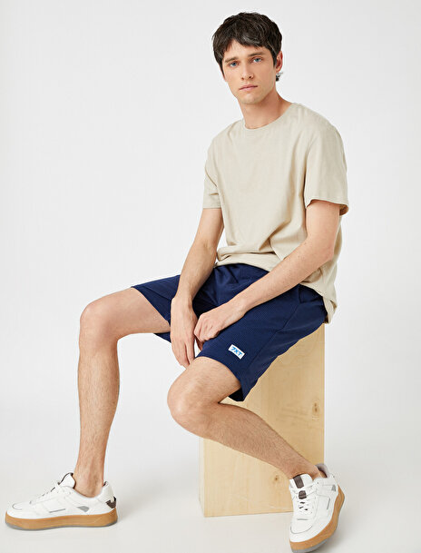 Koton Erkek Belden Bağlamalı Şort Pamuklu Cepli