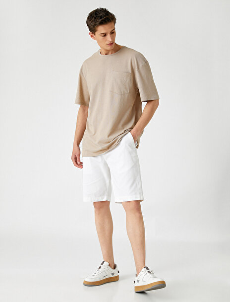 Koton Erkek Chino Bermuda Şort Pamuklu