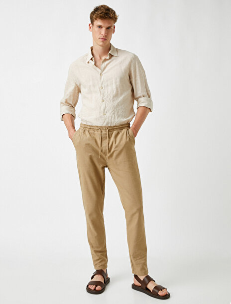 Koton Erkek Keten Karışımlı Pantolon